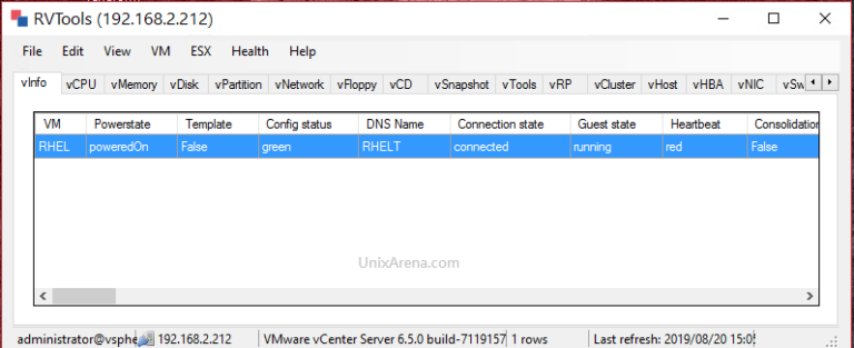RVTools 3.11.9 - Simple VMware vSphere Reporting Tool - UnixArena