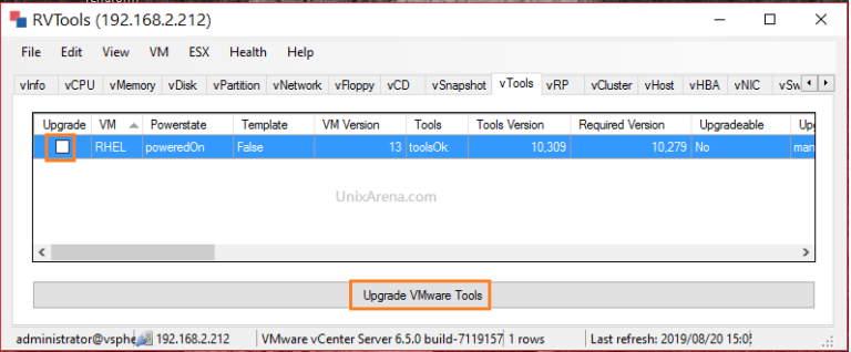 RVTools 3.11.9 - Simple VMware vSphere Reporting Tool - UnixArena