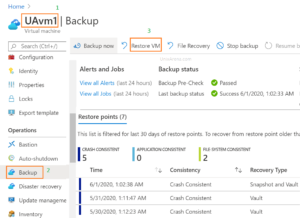 Azure Backup - Recover VM from Crash/ Accidental delete - UnixArena