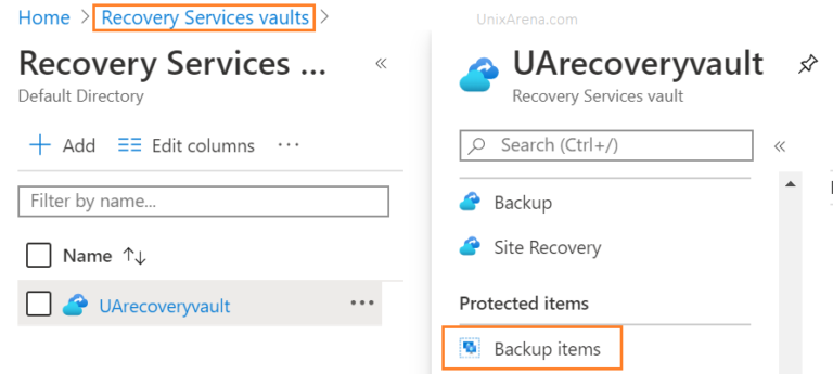 Azure Backup - Recover VM from Crash/ Accidental delete - UnixArena